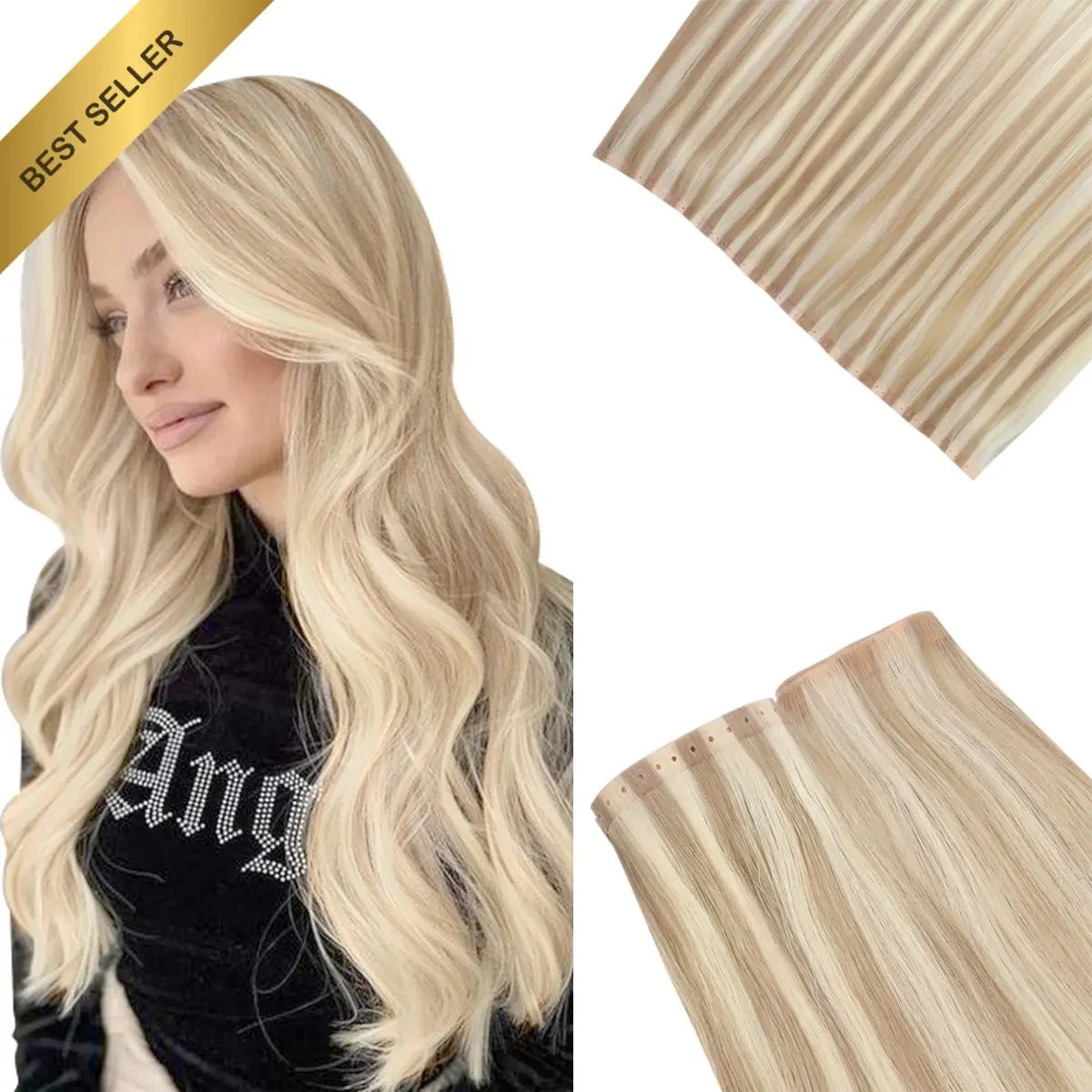 Weft Extension Invisible Hole PU Flat Weft Double Drawn Can Be Cut ...
