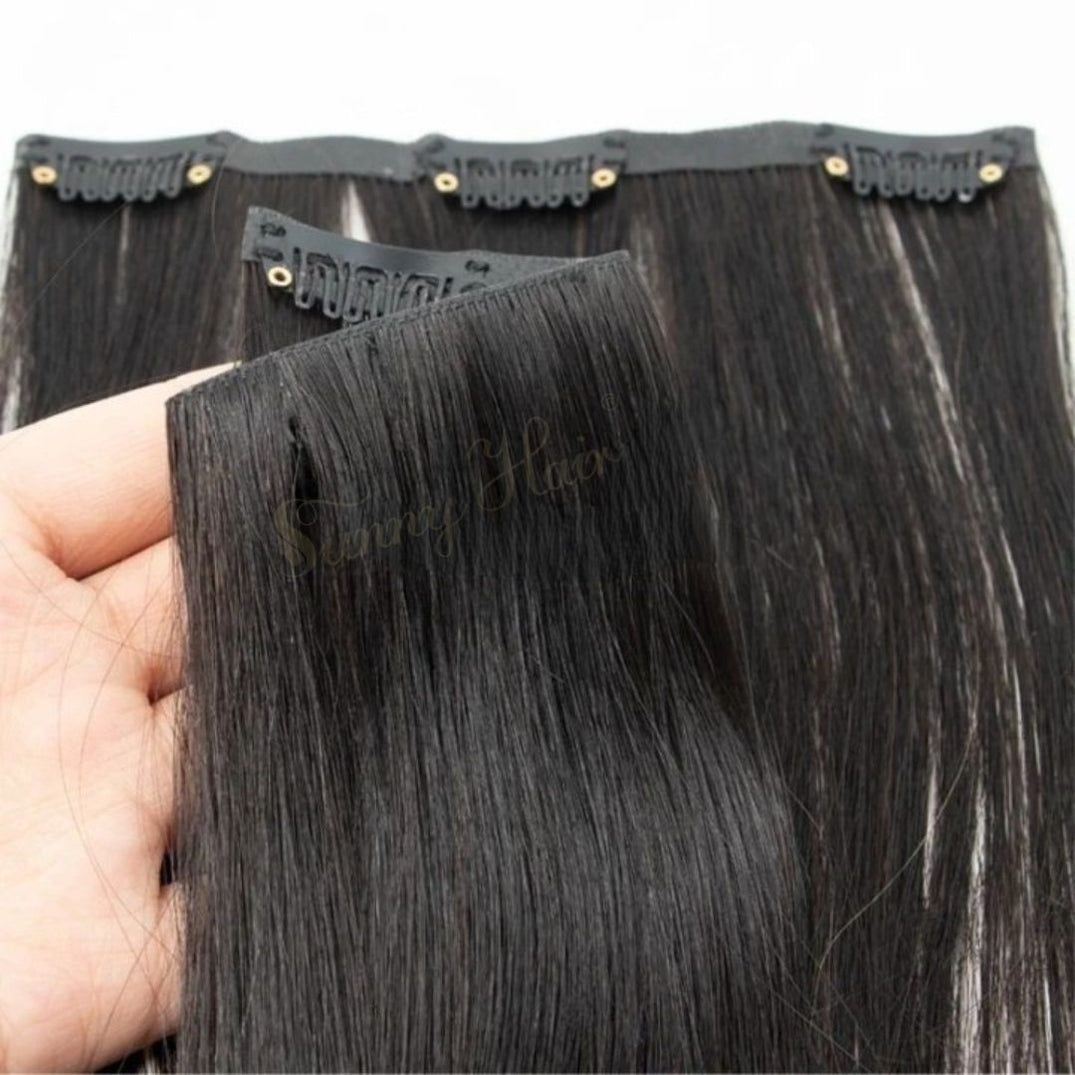 Virgin Hair PU Invisible Clip Hair — SunnyHair