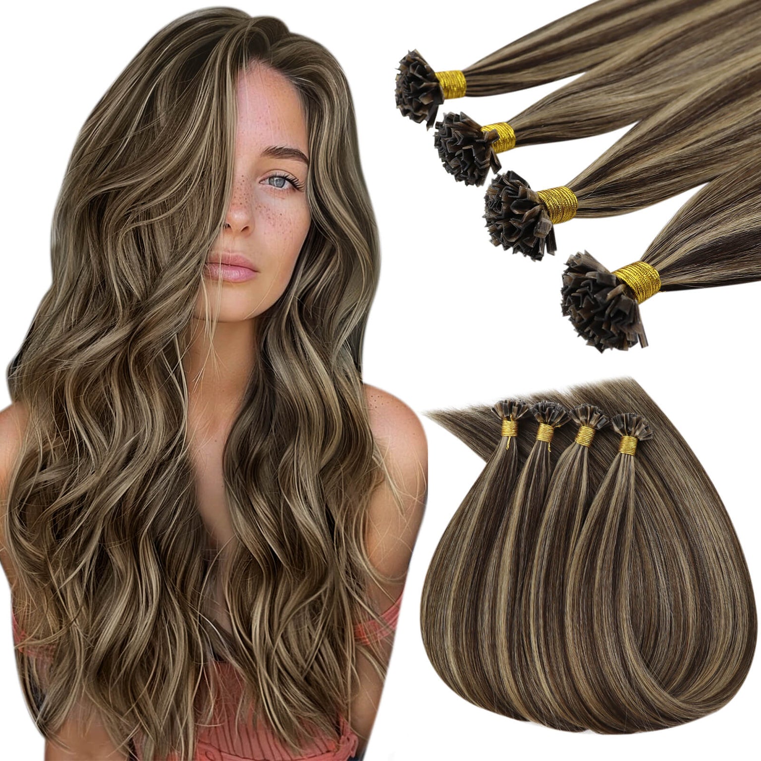 Pre Bonded 100% Human Real Human Hair Extensions — SunnyHair